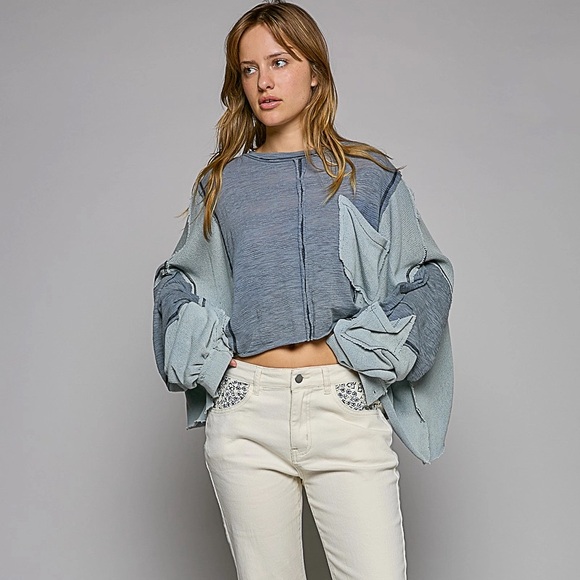 POL | Tops | Pol Gray Striped Womens Top With Pocket | Poshmark
